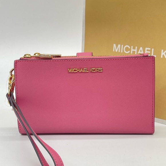 Michael Kors | Bags | Michael Kors Large Double Zip Wallet Wristlet ...